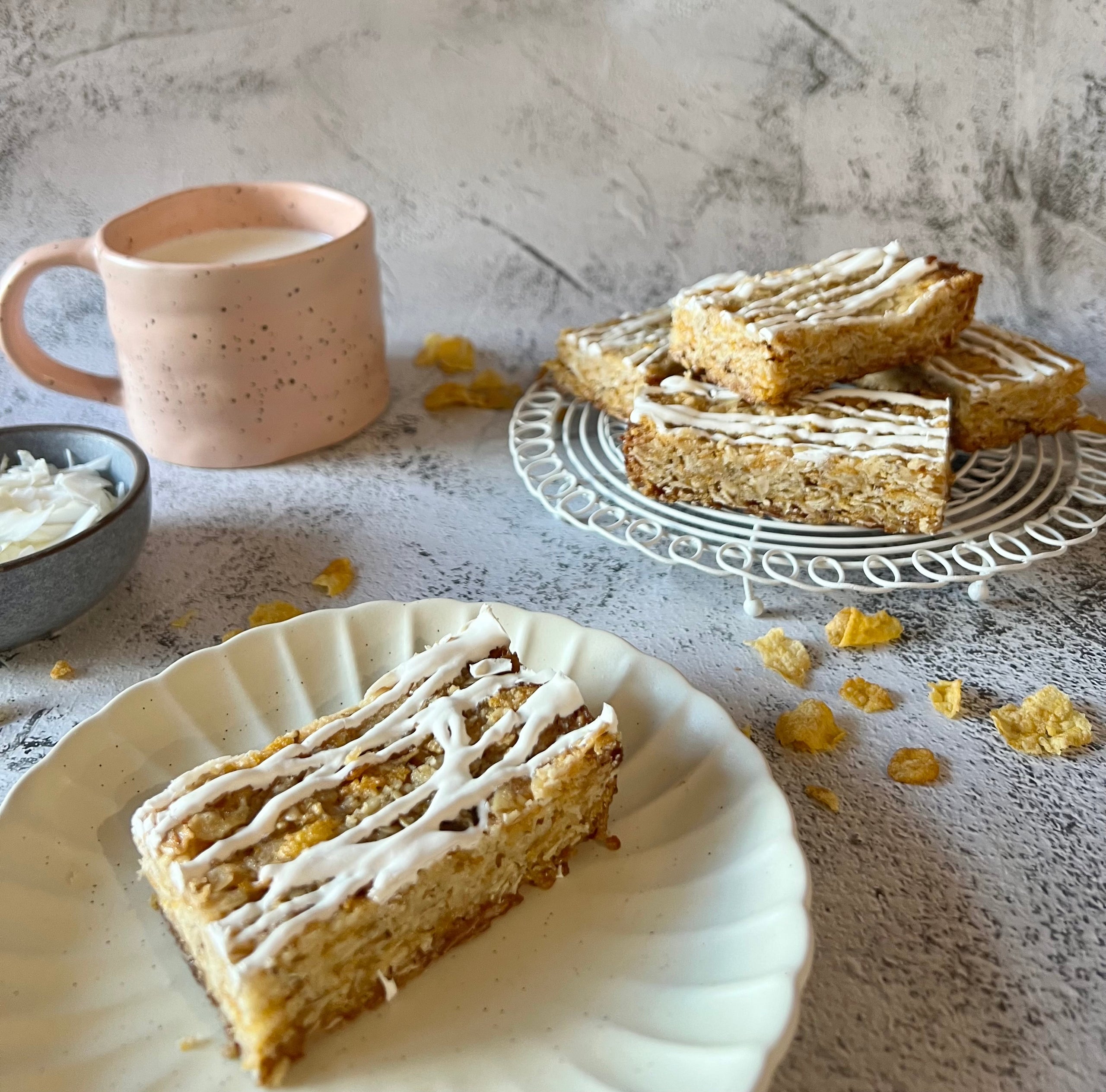 Honey Cornflake Slice | Mel's Cake Kitchen
